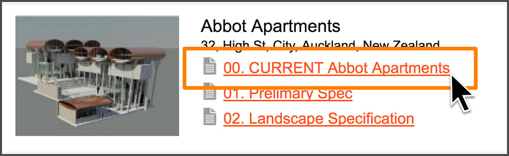 Open a specification section for editing - Masterspec